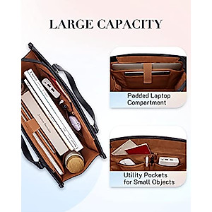 Missnine Tote Bag for Women Denim Teacher Bag Casual Work Bags 15.6 inch Shoulder Bag for Office Business