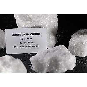 500G Boric Chunk,99.9% Pure Anhydrous Industrial Grade Strength Magic Fishscale Oily White Flakes Factory Direct Sales (1.1Lbs)