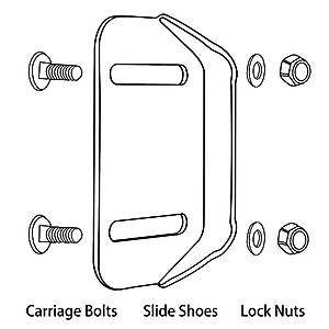LTNICER MTD 784-5580 784-5580-0637 Snow Blower Skid Plate Shoes Fits MTD Cub Cadet Yardman Snowblower Skid Shoes with Mounting Hardware（2 Pack）