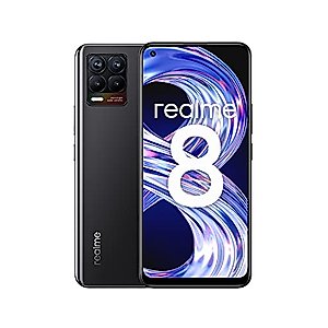 Realme 8 4G Dual SIM 64GB ROM + 4GB RAM (GSM Only | No CDMA) Factory Unlocked 4G/LTE Smartphone (Cyber Black)-International Version