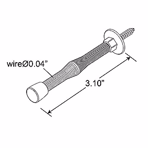 Prime-Line MP10112 Door Stop, Spring Steel, Satin Nickel, Rubber Tip, Baseboard Mount, (10-pack)