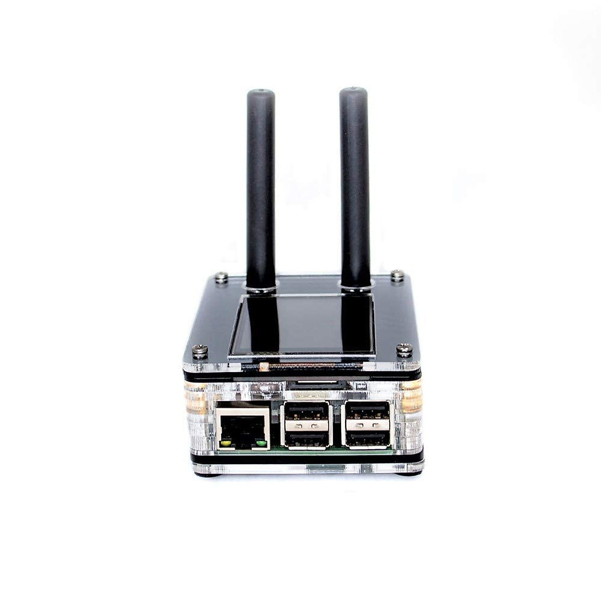 DRPi-1NSX case for Raspberry Pi4 & 3B+, Duplex MMDVM v1.0, 2.4″ Enhanced Nextion Screen (Included) ~ (Black Ice)