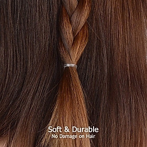 HOYOLS Clear Elastic Hair Rubber Bands, 1500pcs Mini Small Clear Ponytail Elastics Holders for Blond Kids Girls Hair No Crease Damage No Hurt 1 Inch TPU