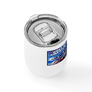 CafePress Gulf Of America Trump 2025 Insulated Wine Tumbler 12 oz
