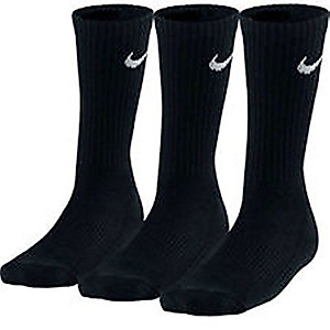 Nike Unisex Bag Cotton Crew 6-Pair Pack Black/White LG (Men's Shoe 8-12, Women's Shoe 10-13)