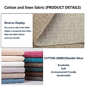 KUCKEE Cotton Linen Blend Fabric Upholstery Skin-Friendly Tear-Resistant Fabric by The Yard Upholstery Sewing 60 Inches Wide Easy to Clean for Craft Lovers Pillow Sofa Curt Burgundy-1.5x1m