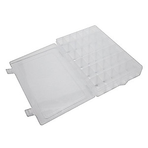 Zagarzoom Plastic Jewelry Organizer,Bead Case with 36 Grids,Clear