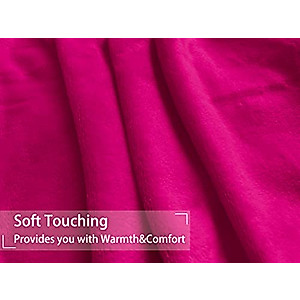 iMaylex Soft Puppy Flannel Fleece Blanket for Pet Dog Cat, Plush Microfiber, Cozy and Lightweight, Fuchsia, Pet, 27 x 39 inch (70 x 100 cm)