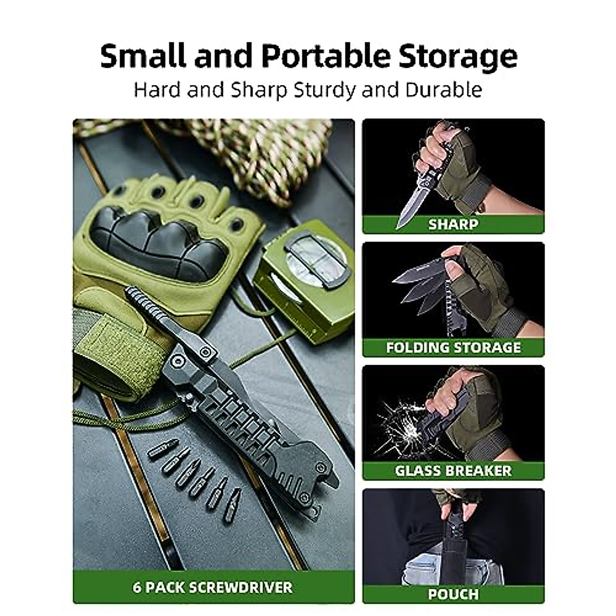 Multitool Knife 17 in 1Fire Starting Sticks, Bottle Opener, Saw Screwdrivers Bottle Opener, Whistle, Window Breaker and More -Perfect for Camping, Outdoorl, Survival and Everyday Use,Gifts for Men Dad