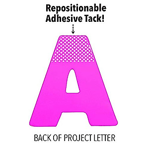 ArtSkills Jumbo 4" Paper Poster Letters and Numbers for Projects and Crafts, Neon Colors, 190 Pieces, Study Room