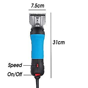 coldwind Portable Electric Sheep Shears,Sheep Clippers with 6 Speed,Electric Goat Shears for Sheep Goat Llama Horse Alpacas Thick Coat and Heavy Duty Animals Hair Fur Grooming-Blue