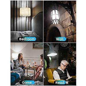 Jensense Edison Bulbs 6W E26 LED Bulb 60 Watt Equivalent, Vintage LED Light Bulbs CRI90+ ST19, Dimmable Clear Light Bulbs, 5000K Daylight Cool White 4 Pack