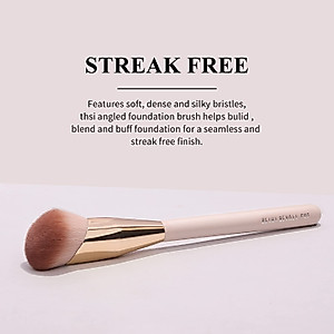 Bethy Beauty Angled Liquid Foundation Brush for Makeup,Large Powder Brush for Face,Best Angled Flat Concealer Brush Under Eye (Foundation Brush)