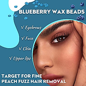 Anruz Waxing Kit, Wax Warmer Hair Removal for Women Men Sensitive Skin, At Home Wax Kit with Wax Beads(14.1 oz total) for Coarse & Fine Hair, Eyebrow, Facial, Armpit, Bikini, Leg, Brazilian