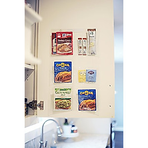 My Packet Pal Spice & Seasoning Packet Holder Organizer For Kitchen Cabinets Set Of 2