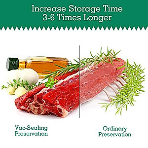 ULTTY Vacuum Sealer Bags for Food Saver - Suitable all Popular Vacuum Sealers, 100% BPA-Free | 2 Vacuum Sealer Rolls 8 inch X 20ft & 11 inch X 20ft