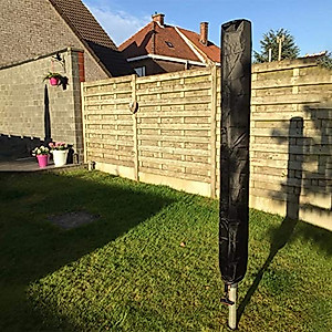 C/A Rotary Dryer Cover Rotary Airer Cover for Drying Rack Protection Waterproof Washing Line Cover for Outdoor Garden Courtyard (Black)