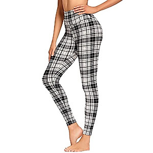 GAYHAY High Waisted Leggings for Women - Soft Opaque Slim Tummy Control Printed Pants for Running Cycling Yoga