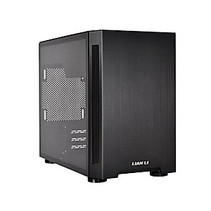 LIAN LI TU150 Aluminium Tempered Glass ITX case -Black Color -TU150WX, Case Only