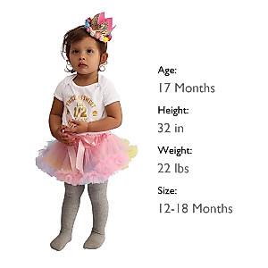 HOSUKKO Princess Half Birthday Outfit Baby Girl, Premium 1/2 Birthday Outfit Girl, Infant Cake Smash Outfits for 6 Months Girls (Short Sleeve, 5PCS)