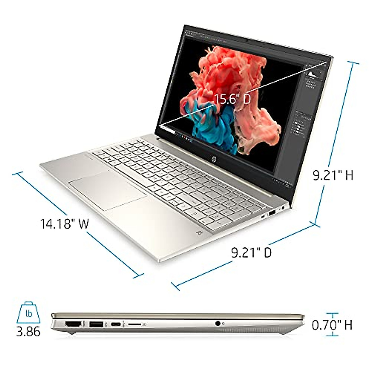 HP Pavilion 15.6" FHD Touchscreen Laptop 2022 | 11th Gen Intel Core i7-1165G7 | 32GB DDR4 1TB NVMe SSD Iris Xe Graphics | HDMI USB-C WiFi-6 Bluetooth Backlit Keyboard Windows 10 Home | TLG 32GB USB