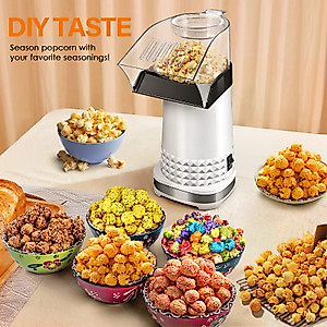 1200W Fast Hot Air Popcorn Popper - 4.5 Quarts, Electric Popcorn Machine with Measuring Cup - Safety ETL Approved, BPA-Free, Air Popper Popcorn Maker No Oil, Perfect for Home Family Party Kids