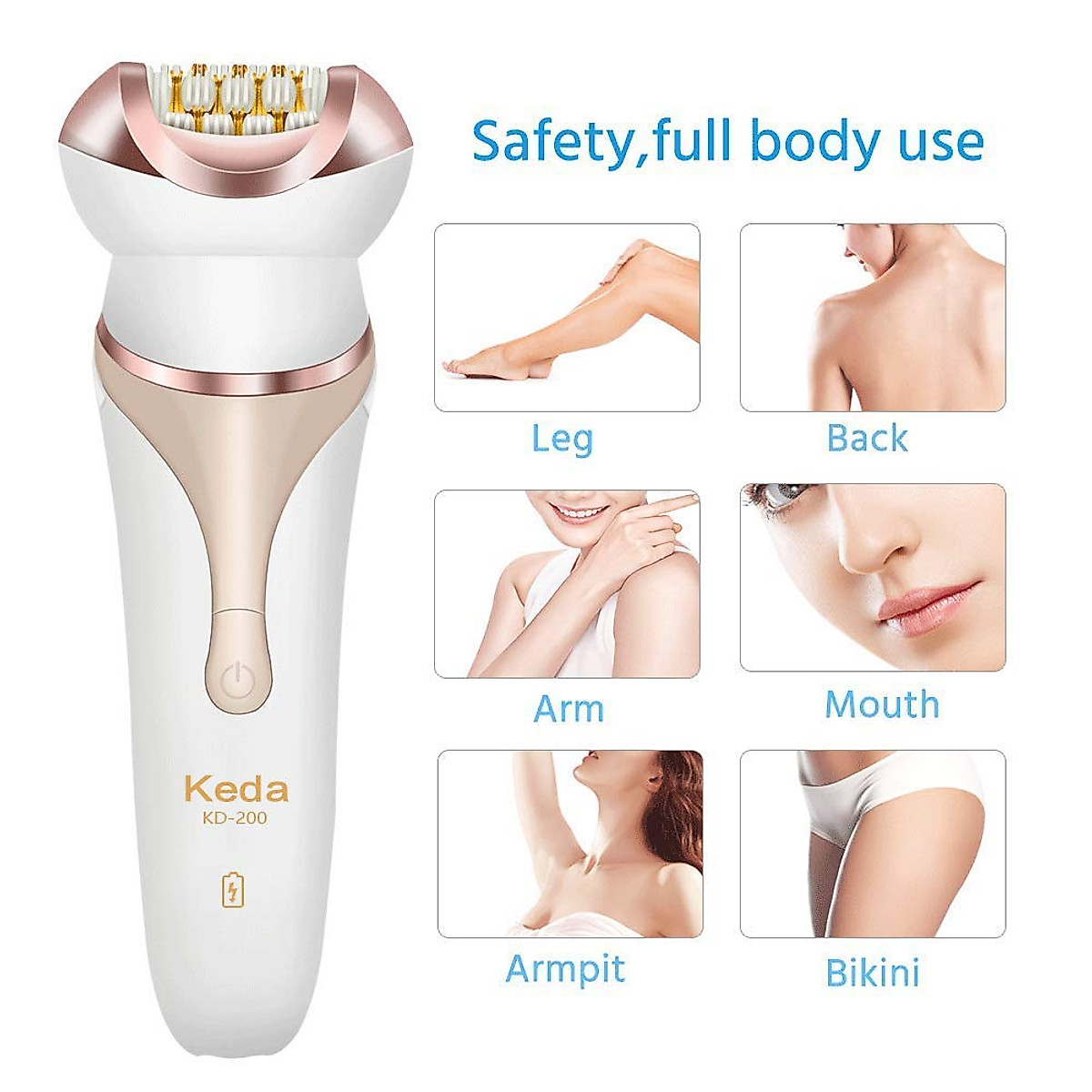 Electrical Shaver for Women,OOCOME Epilator Rechargeable Waterproof Bikini Trimmer Lady Electric Shave & Hair Removal ,4 in 1Cordless Wet & Dry Multi-Function Beauty Kits