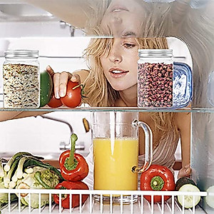 Axe Sickle 12 Ounce Clear Plastic Jars Storage Containers With Lids For Kitchen & Household Storage Airtight Container 3 PCS