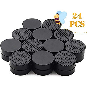 UFelice 24 Pack Invisible Pot Feet with Enhanced Non-Slip Surface Grip Plant Pots and Flowers, Solid Rubber Pots Risers, Pot Lifters for Indoor or Outdoor Planters