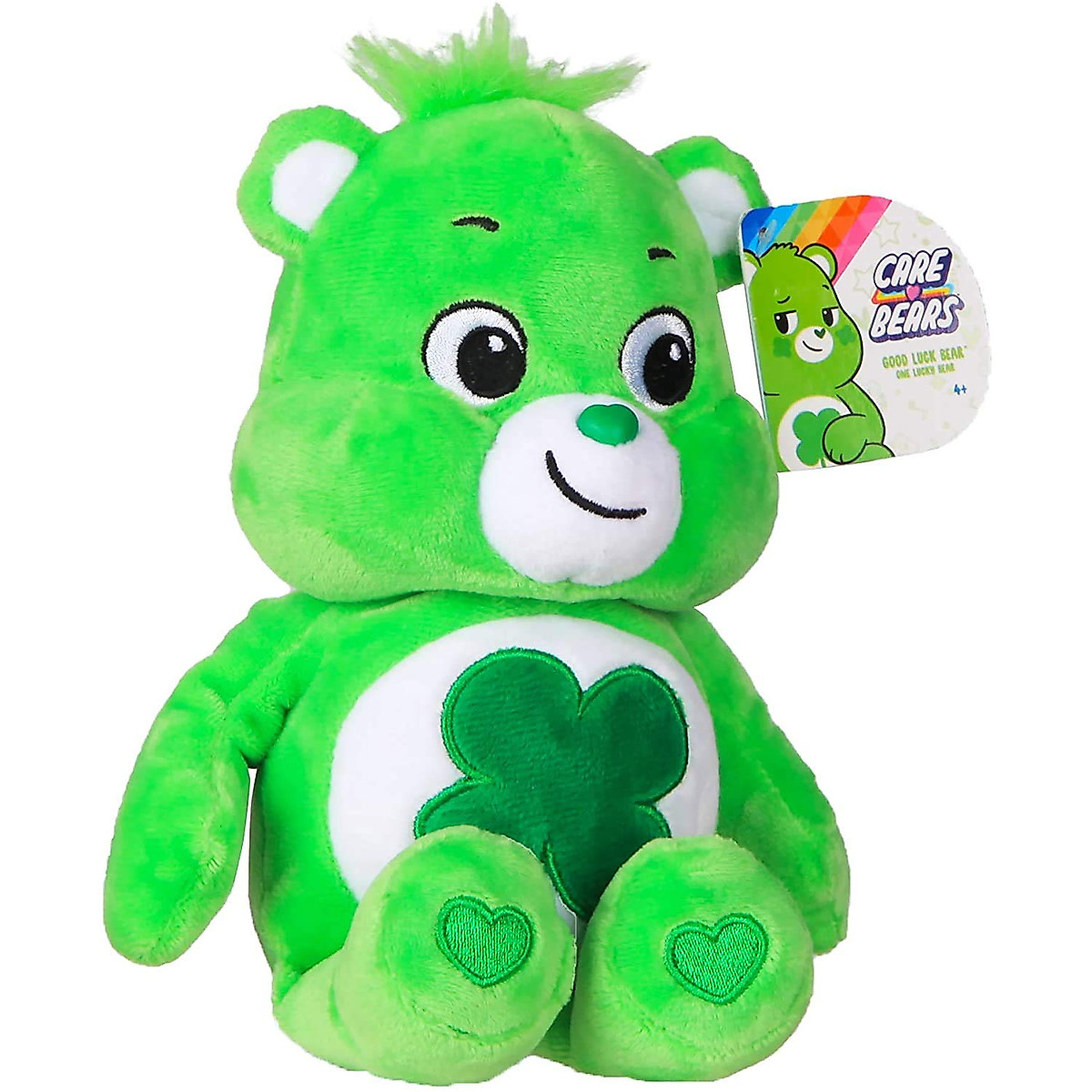 Iconic Care Bear 9 inch Plush- Good Luck Bear- I am Full of Luck! Collect All six!