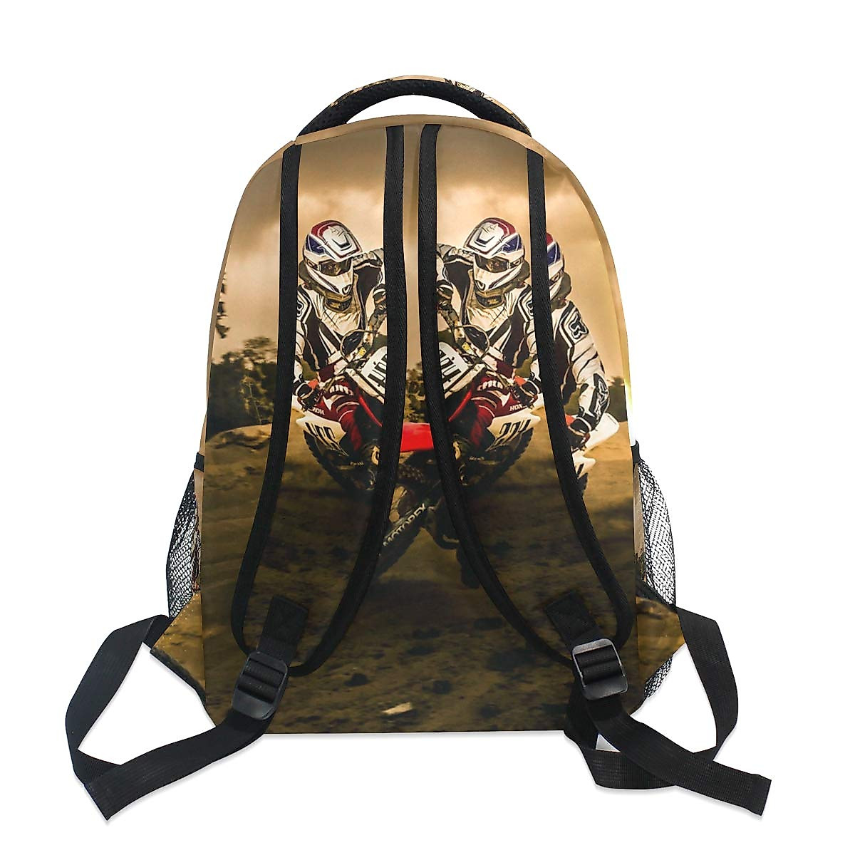 Lightweight Dirt-Bike Motocross Motorcycle Vehicle Backpacks Boy Bags Men Bookbag Back to School Gifts