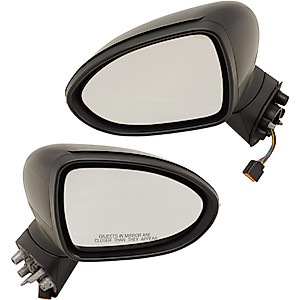 Kool Vue Driver & Passenger Side Power Heated Mirrors for Kia Rio 2012-2017 Power Fold With Signal Light & Memory Paintable Hatchback & Sedan