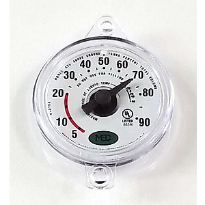 H0MEpartss Flat Dial Gauge Replacement for Rochester 5-40 Sherwood 1284-005 Propane Tank