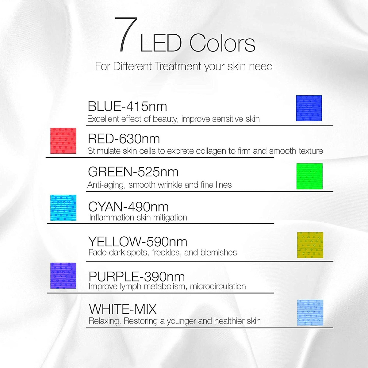 Houzzi LED-Face-Mask- Red & Blue Light Therapy Facial Skin Care Mask