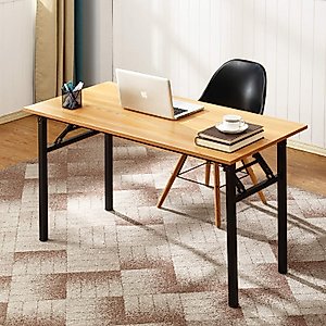 Computer Desk,47" Modern Simple Style Folding Tables,Home Office Writing Desk, Space Saving Foldable Table, No Install Needed