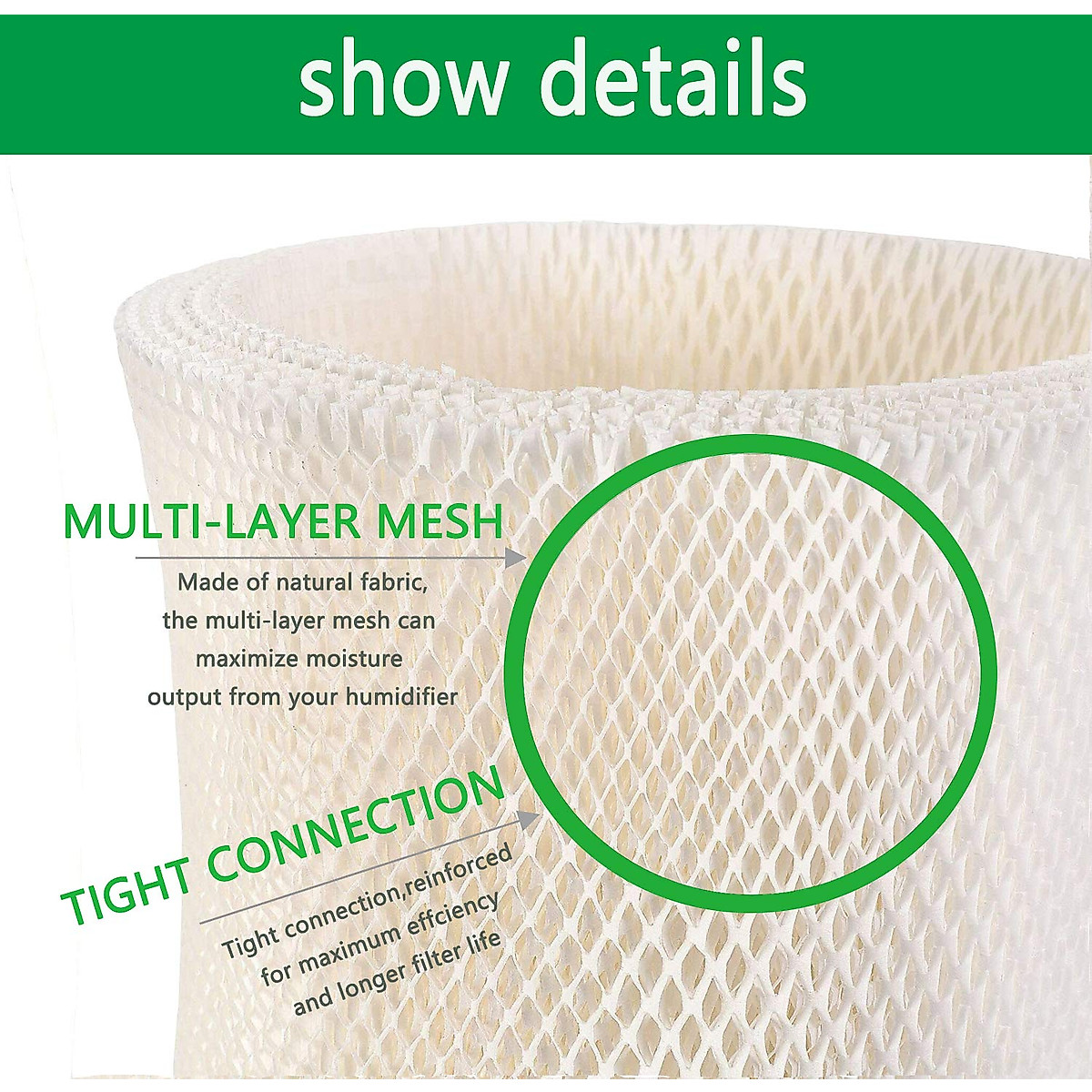 Lxiyu 4-Pack Replacement Humidifier Wick Filter Compatible with Emerson MAF-1, Fits MA0950, MA1200, MA1201, MA09500, MA12000, MA12001, MA12010