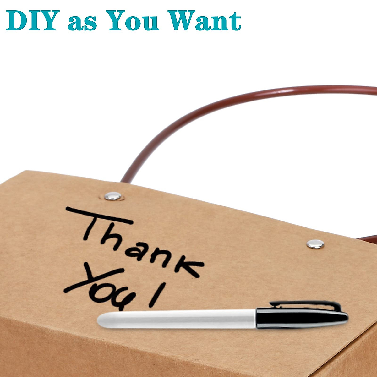 DEAYOU 10-Pack Kraft Paper Flower Gift Bags, Brown Bouquet Bags Box with Handle, Small Brown Paper Carrier Tote Bags with Waterproof Lining for Floral Arrangements, Party Favor, Ultra Thick