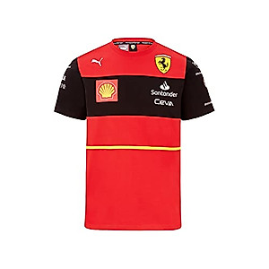 Scuderia Ferrari F1 Men's 2022 Carlos Sainz Team T-Shirt (XL) Red