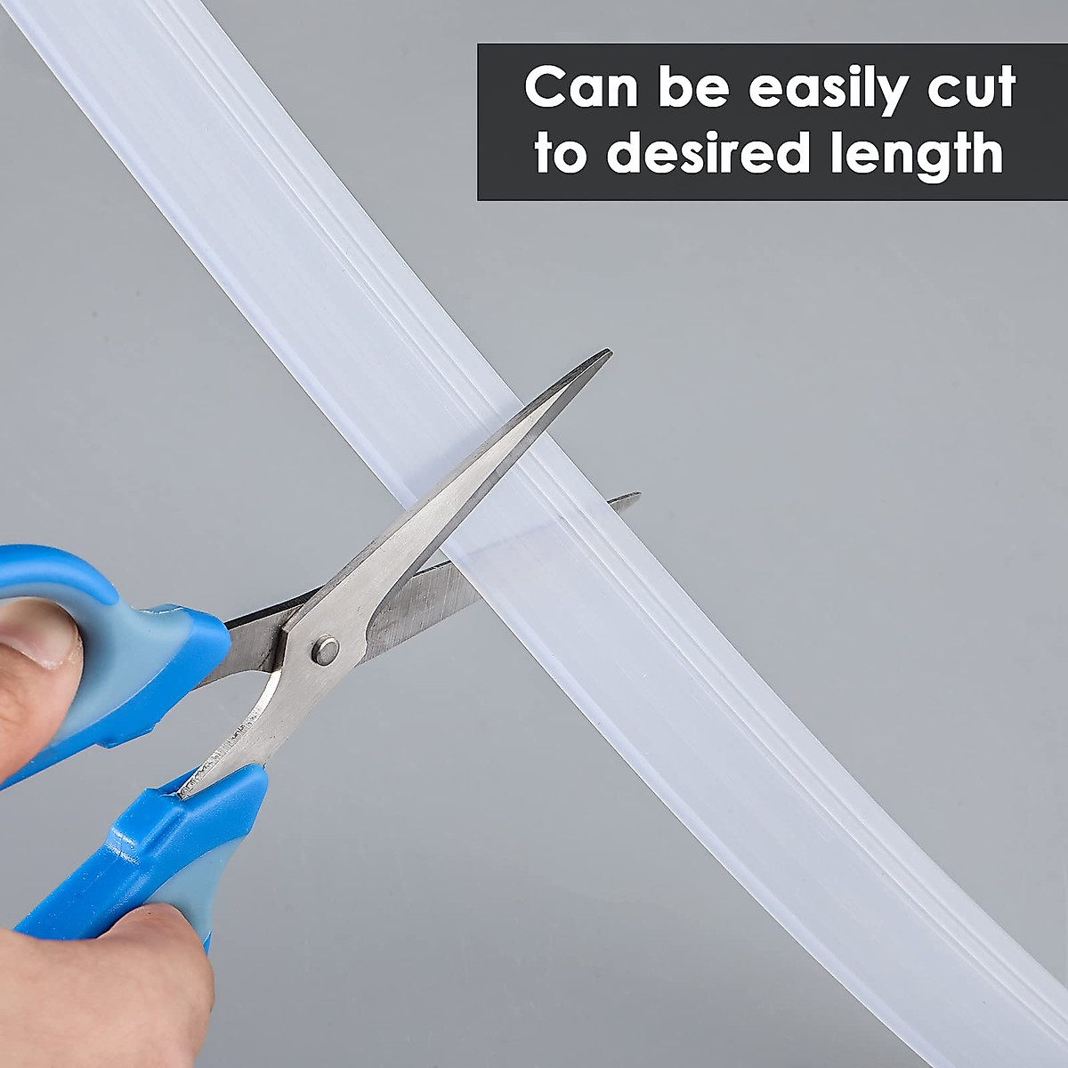 2 Roll Shower Bottom Door Strip Seal Clear Shower Door Seal Silicone RV Shower Door Bottom Seal Shower Door Sweep Replacement Parts for Bathroom Kitchen, 74 Inches In Total