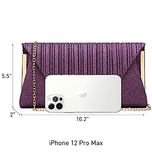 Dasein Women Evening Bags Wedding Purses Handbags Party Clutches Cocktail Prom Formal Clutch with Glitter