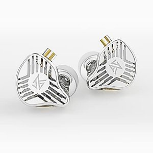 KZ EDS High Resolution Noise-canceling Headphones Professional Configuration Earphone in-Ear Monitoring Earbuds Portable earpieces Sports and Exercise Headset (Transparent Color Without mic)