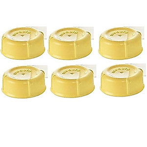 (6) Medela Solid Lids - Yellow/ solid cap/ bottle lid/ bottle solid cap - for Medela Bottles