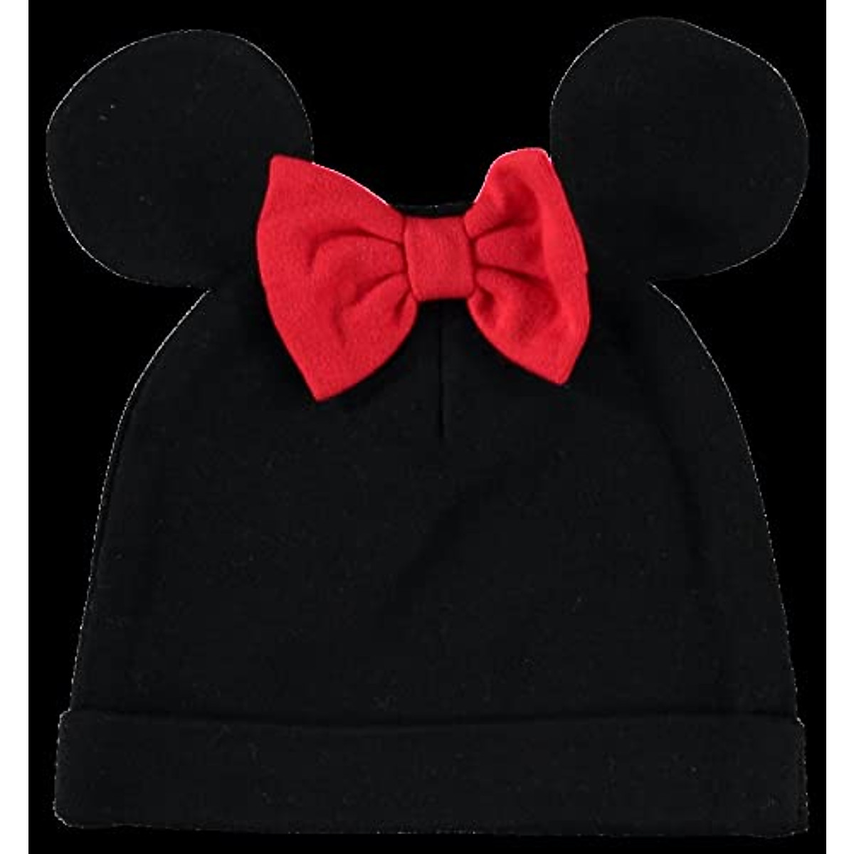Disney Minnie Mouse Newborn Baby Girls 4 Piece Outfit Set: Bodysuit Pants Bib Hat Red 0-3 Months