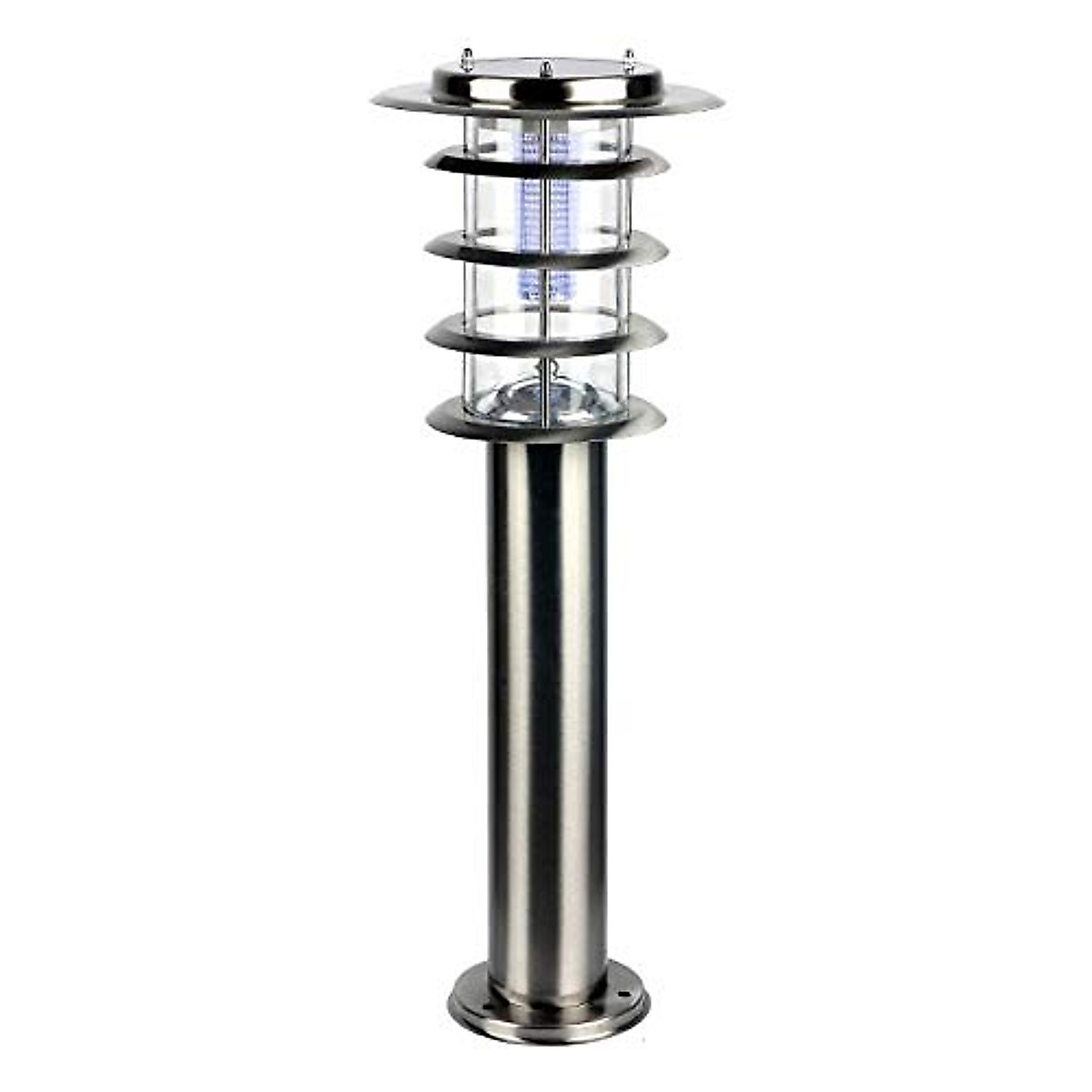 ZZYJYALG Solar Lawn Light Garden Villa Outdoor Light Home Grass Waterproof Modern Simple LED Stainless Steel Stigma Floor Lamp Post Porch Patio Pillar Lamp Street Lantern Table Light