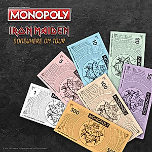 Monopoly Iron Maiden | Play as Bruce’s Lantern, Guitar Amp Stack, Nicko’s Drum Kit, and More | Officially Licensed Collectible Game Honoring British Classic Heavy Metal Icons