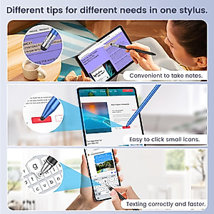 Stylus Pen for iPad iPhone, Styluslink 3 in 1 Universal Capacitive Stylus Pen for Touchscreen iPhone iPad Air Mini Pro Android Phone Chromebook Tablet Sumsung Laptop All Touchscreens (2 Pack)