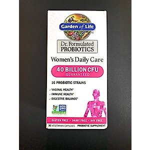 Garden of Life Dr. Formulated Women's Daily Care 30 Capsules 40 Billion CFU 16 Strains Vaginal Health, Immune Health, Digestive Health