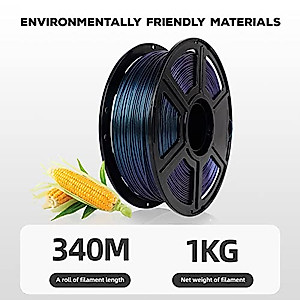 FLASHFORGE 3D Printer Filament Color Changeable PLA Filament 1.75mm, Different Color by Light, Perfectly Hide The Layer Line, 1kg (2.2lbs) Spool-Dimensional Accuracy +/- 0.02mm (Burnt Titanium, PLA)