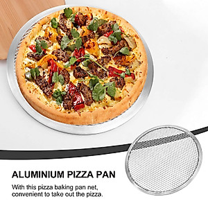 Housoutil Pizza Stone Pizza Pans 16 Inch Pizza Pans 16 Inch 15 Inch Pizza Screen, Aluminum Pizza Baking Screen Round Pizza Pan for Oven 16 Inch Pizza Pan 16 Inch Pizza Pan Pizza Storage Container