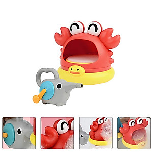 NUOBESTY 2pcs Bubble Bathtub Toys Crab Bubble Maker Shower Bath Time Toddler Bubble Blower Toy Infant Children Happy Tub Time